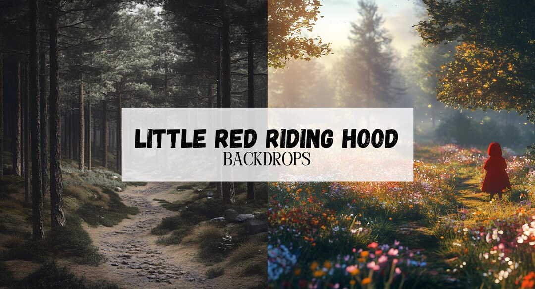 20 'little Red Riding Hood' Backdrops | 1:1 Ratio | Photoshop Overlays ...