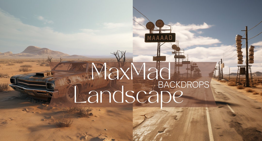 20 Max Mad Backdrops | 1:1 Ratio | Dystopian Landscape Scenes ...