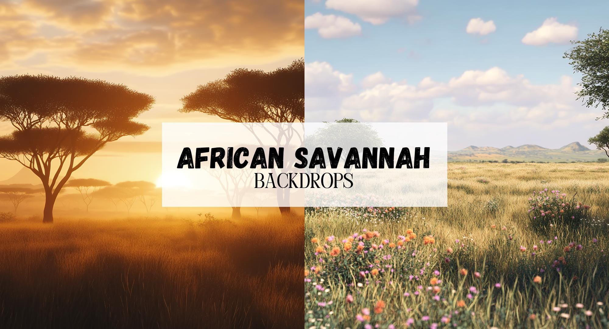 20 African Savannah Backdrops | 1:1 Ratio | African Savannah ...