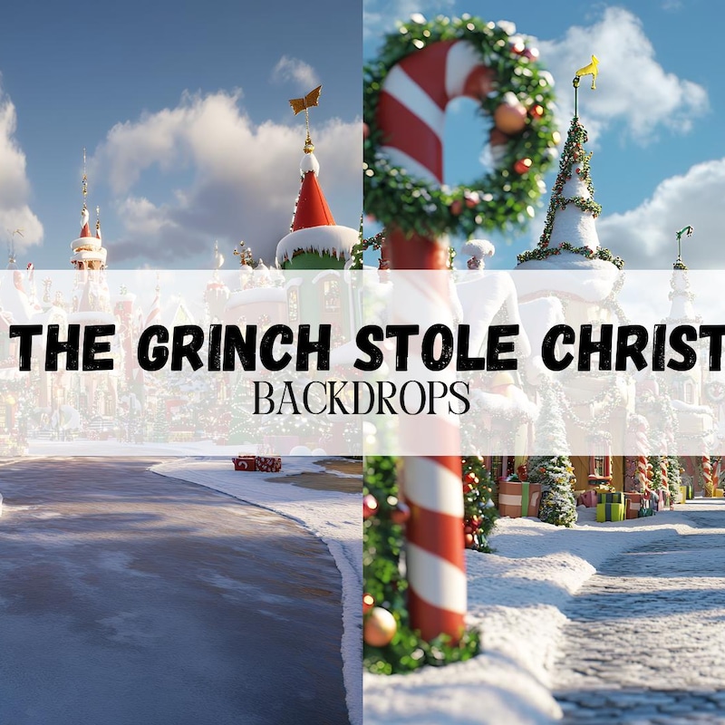 Grinch Backdrop - Etsy