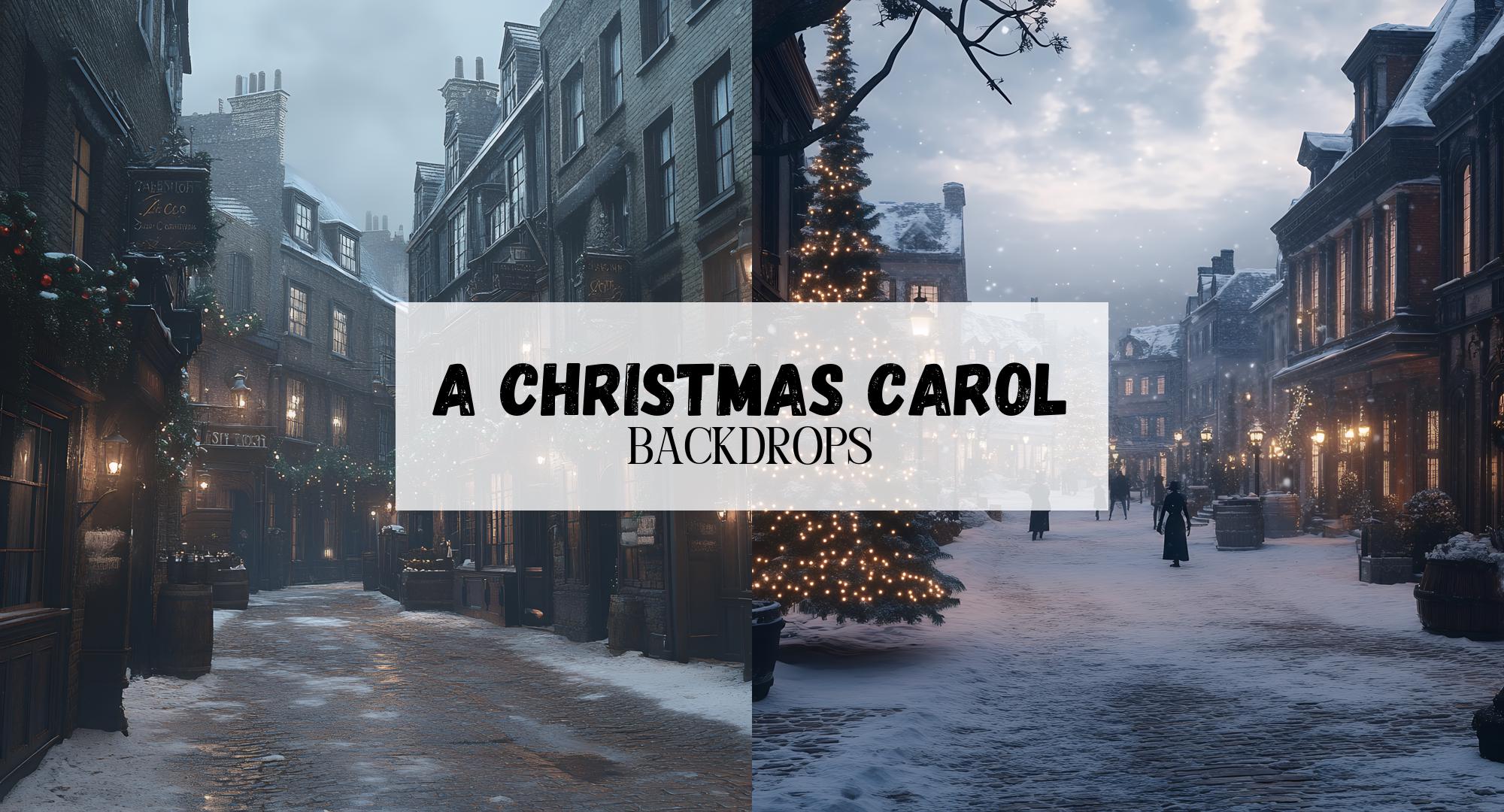 20 A Christmas Carol Backdrops | 1:1 Ratio | Photoshop Overlays ...