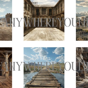 20 'western Movie' Backdrops | 1:1 Ratio | Photoshop Overlays | Digital ...