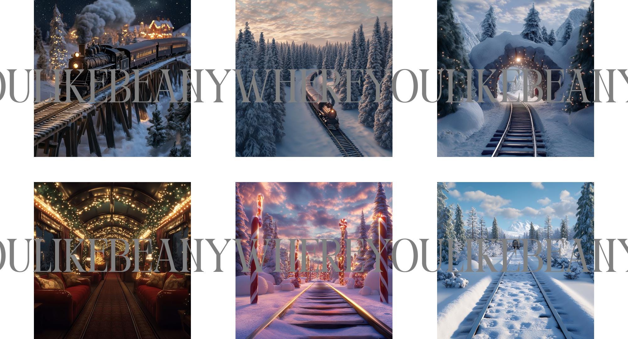 20 the Polar Express Backdrops | 1:1 Ratio | Photoshop Overlays ...