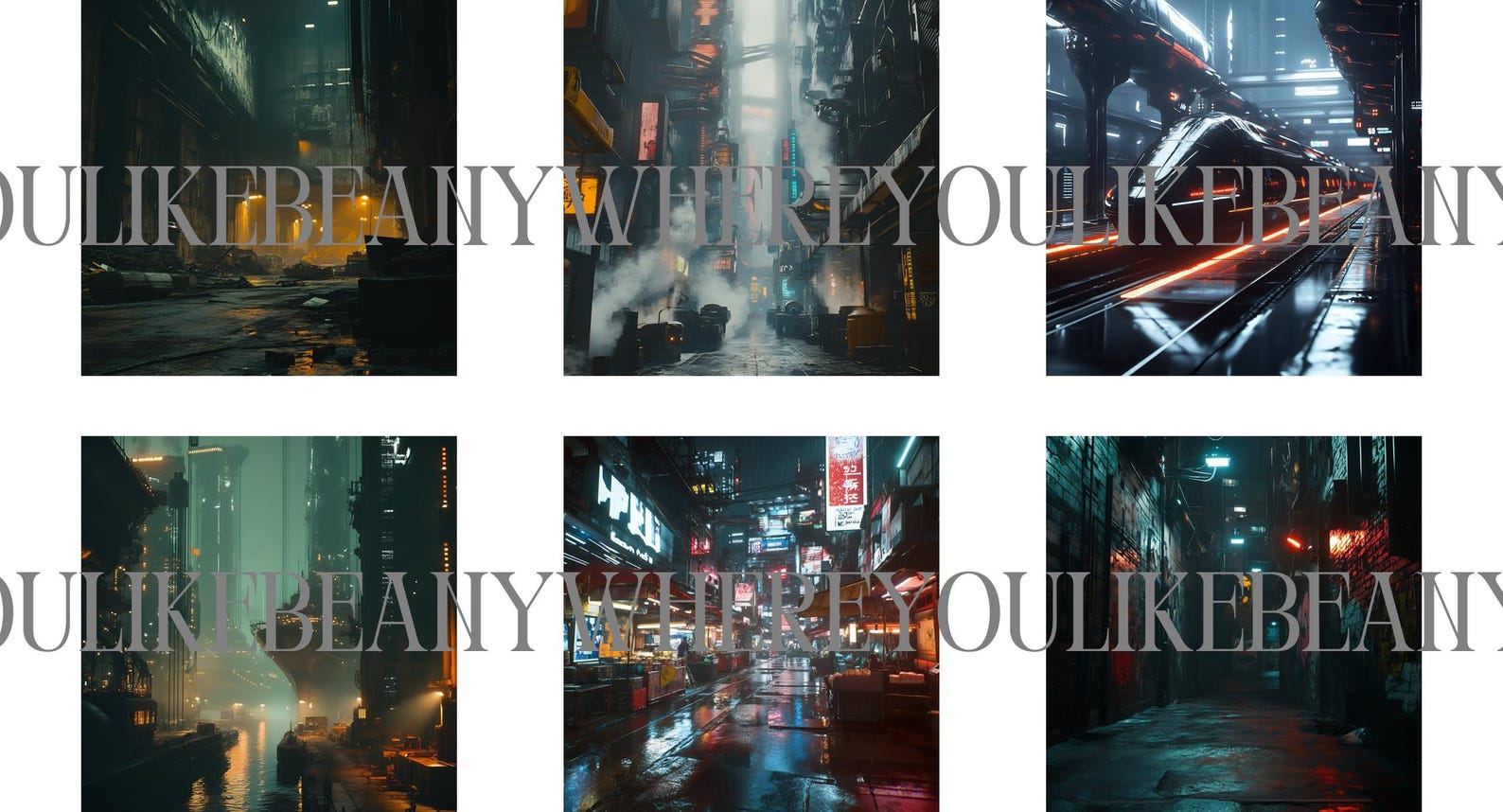 20 Blade Runner Inspired Backdrops | 1:1 Ratio | Cyberpunk City ...