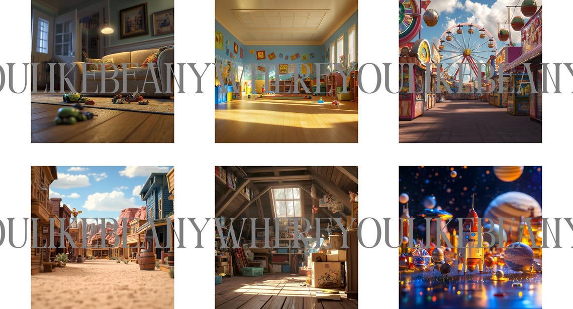 20 Toy Adventure Backdrops | 1:1 Ratio | Toy Adventure Backgrounds ...