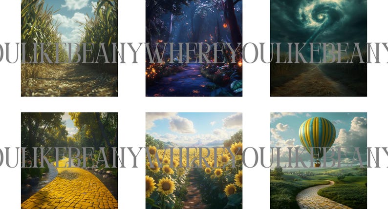 Wizard of Oz Backdrops: Whimsical Digital Photography Overlays ...