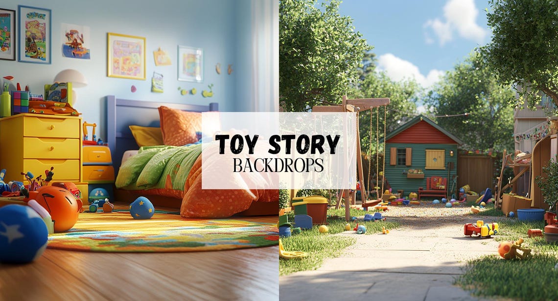20 Toy Adventure Backdrops | 1:1 Ratio | Toy Adventure Backgrounds ...