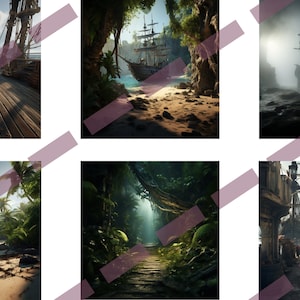 20 Pirate Adventure Backdrops | 20 Digital Scenes | Whimsical Pirate ...