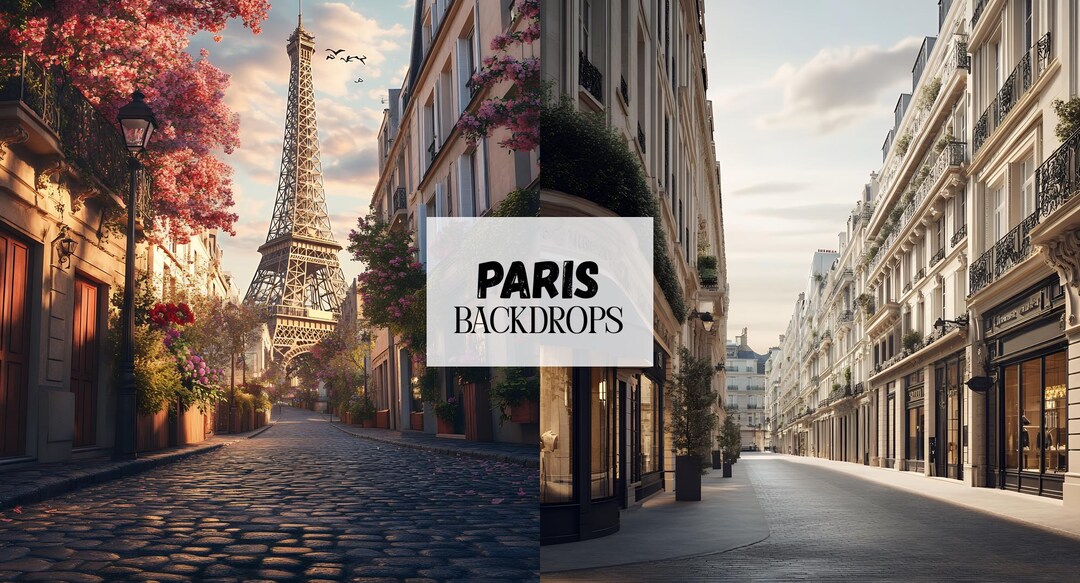 20 Paris Backdrops | 1:1 Ratio | Paris Backgrounds | Photoshop Overlays ...