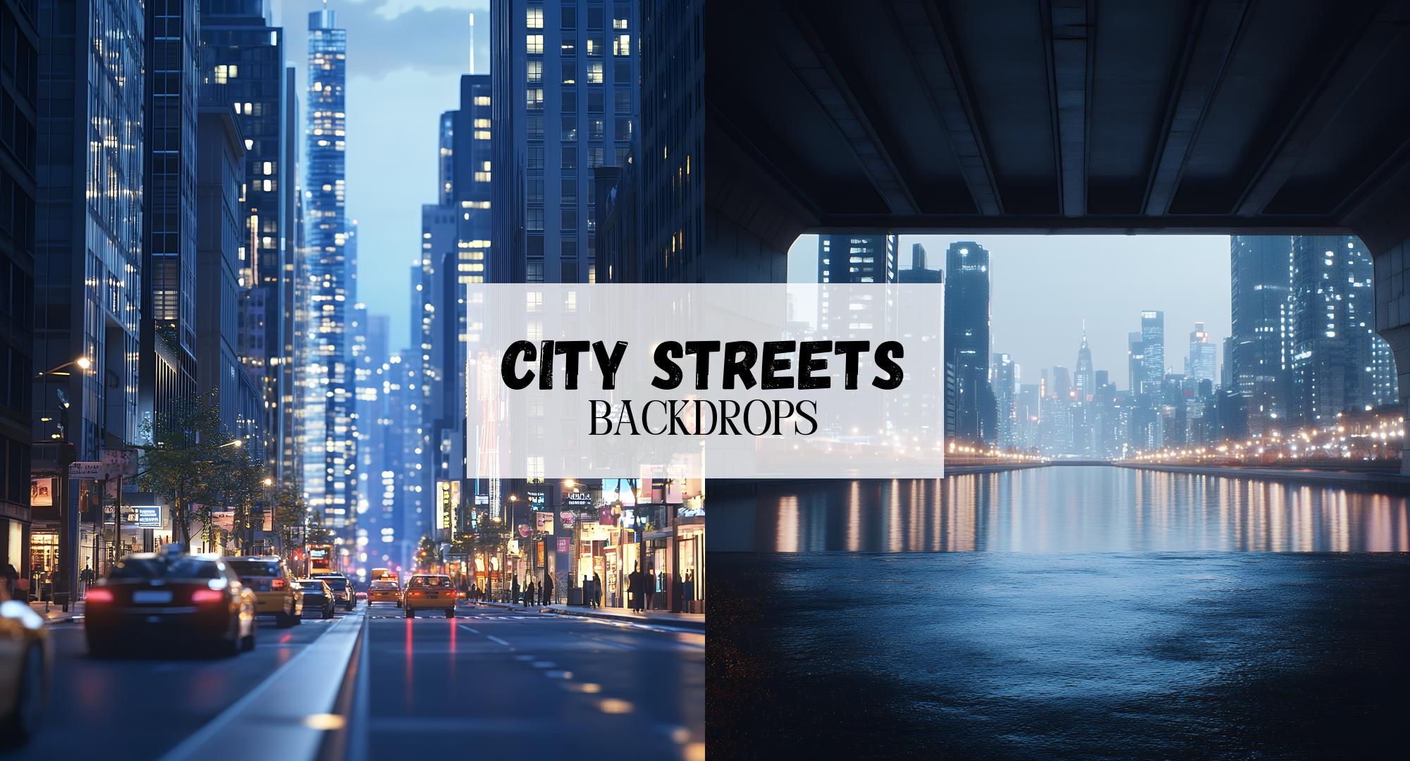 20 City Streets Backdrops | 1:1 Ratio | City Streets Backgrounds ...