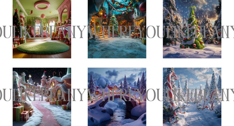 20 How the Grinch Stole Christmas Backdrops | 1:1 Ratio | Photoshop ...