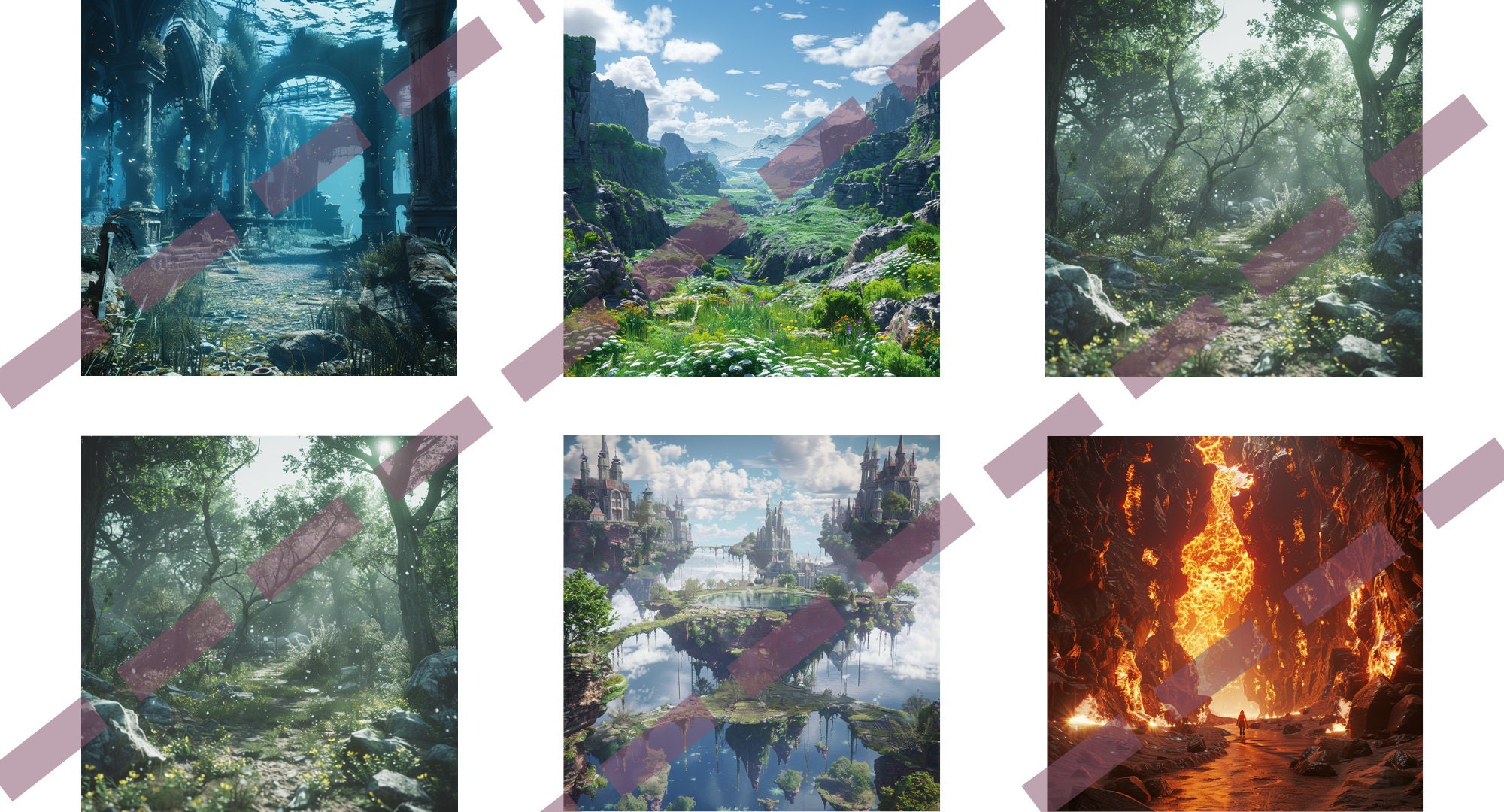 20 Epic Adventure Backdrops | 1:1 Ratio | Fantasy Game Backgrounds ...