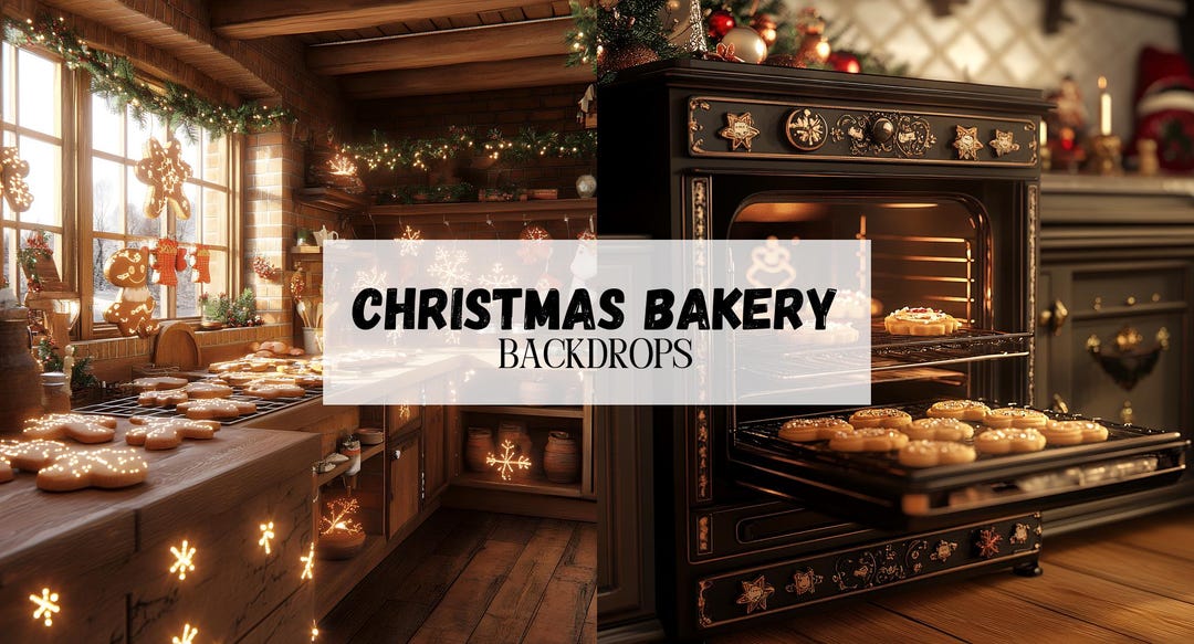 20 Christmas Bakery Backdrops | 1:1 Ratio | Christmas Bakery ...