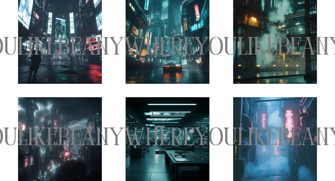 20 Blade Runner Inspired Backdrops | 1:1 Ratio | Cyberpunk City ...