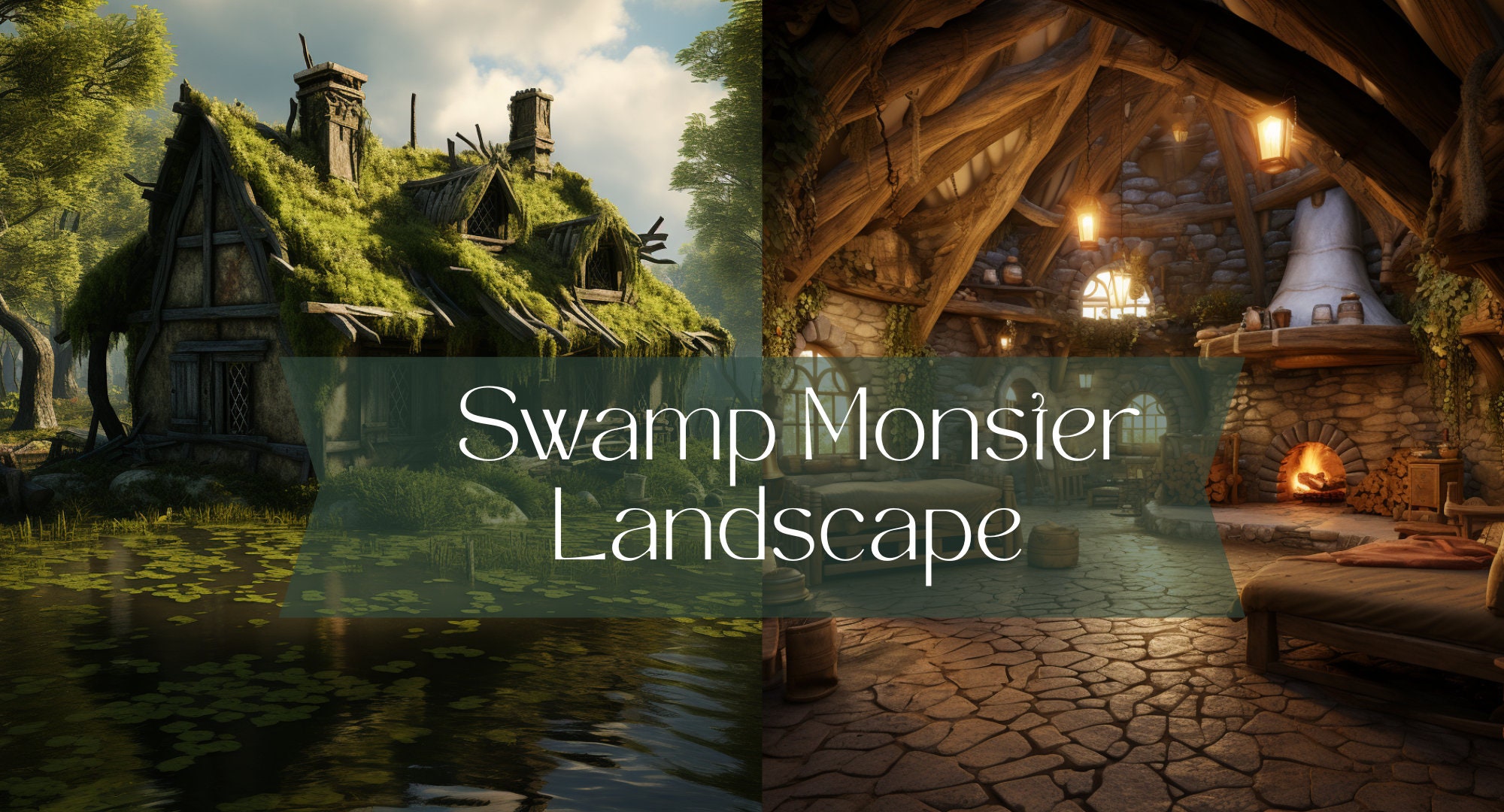 20 Swamp Monster Backdrops | 1:1 Ratio | Whimsical Kingdom Scenes ...