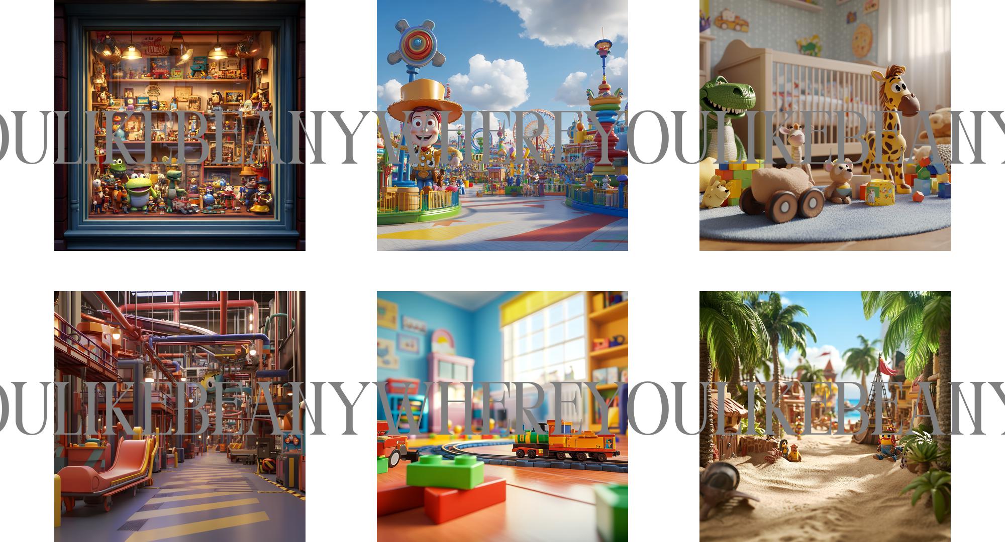 20 Toy Adventure Backdrops | 1:1 Ratio | Toy Adventure Backgrounds ...