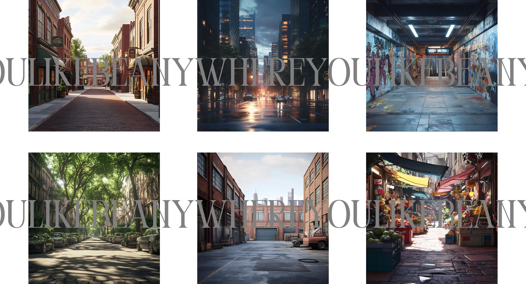 20 City Streets Backdrops | 1:1 Ratio | City Streets Backgrounds ...