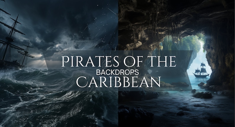20 Pirate Adventure Backdrops | 20 Digital Scenes | Whimsical Pirate ...