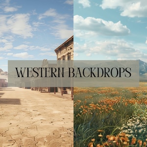 20 'western Movie' Backdrops | 1:1 Ratio | Photoshop Overlays | Digital ...