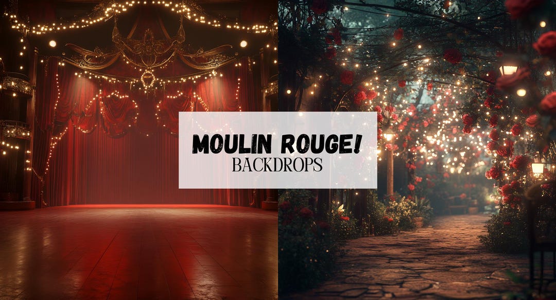 Moulin Rouge Backdrops: Film-like Digital Imagery (10240x10240 Px) - Etsy