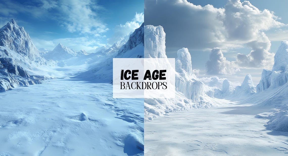 Ice Age Movie Backdrops: Whimsical Digital Overlays (digital Download ...