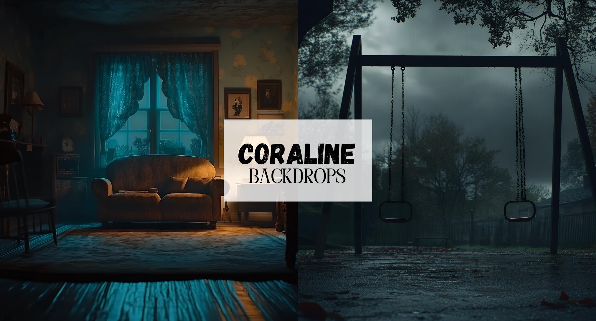 20 Coraline Backdrops | 1:1 Ratio | Coraline Backgrounds | Photoshop ...
