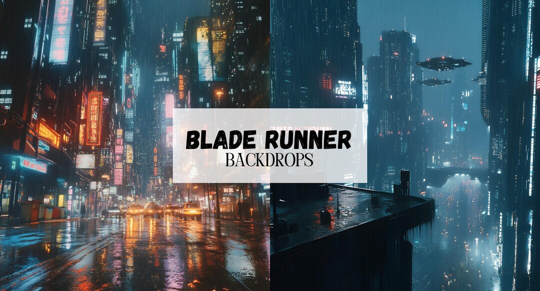 20 Blade Runner Inspired Backdrops | 1:1 Ratio | Cyberpunk City ...