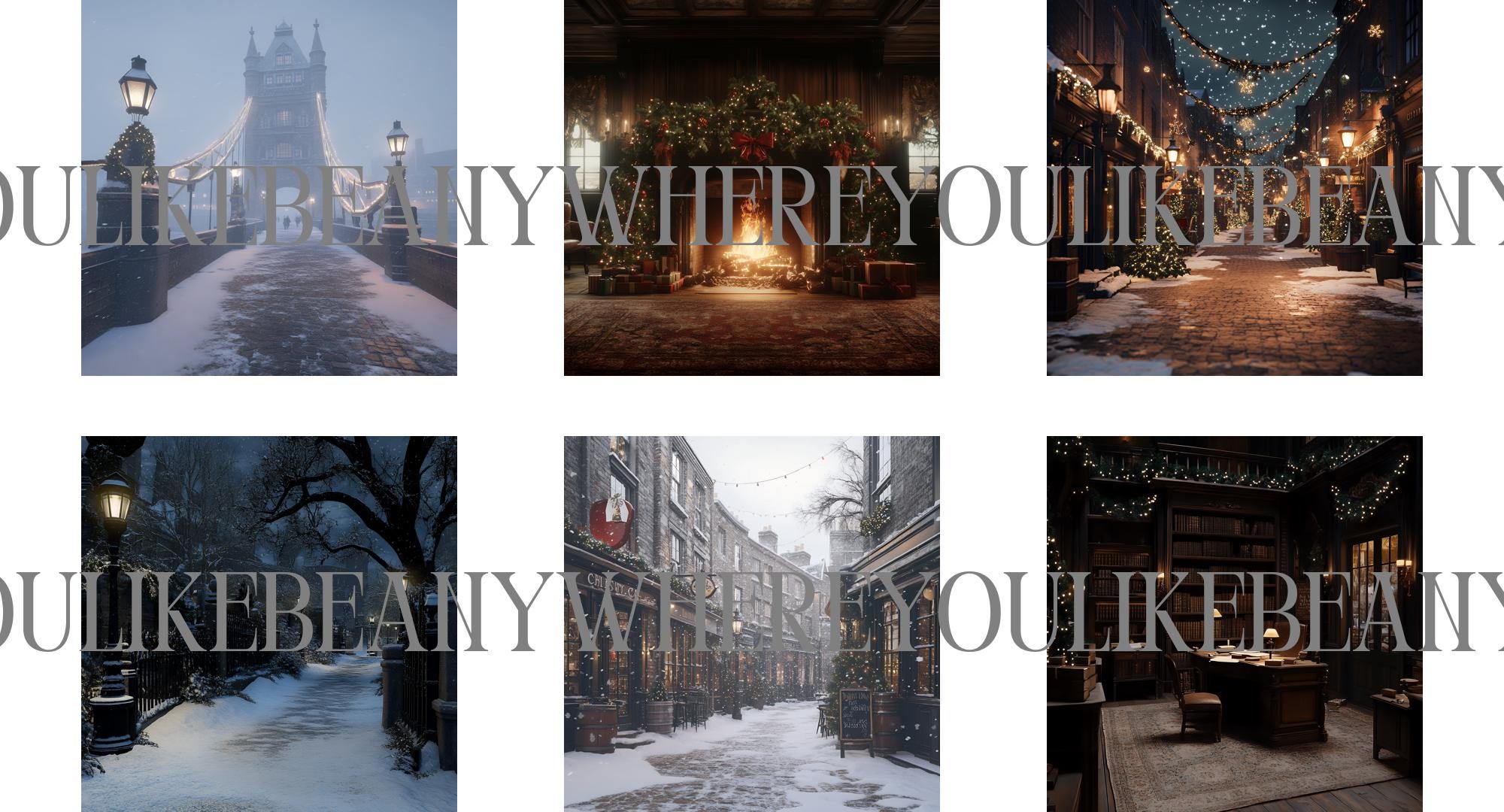 20 A Christmas Carol Backdrops | 1:1 Ratio | Photoshop Overlays ...
