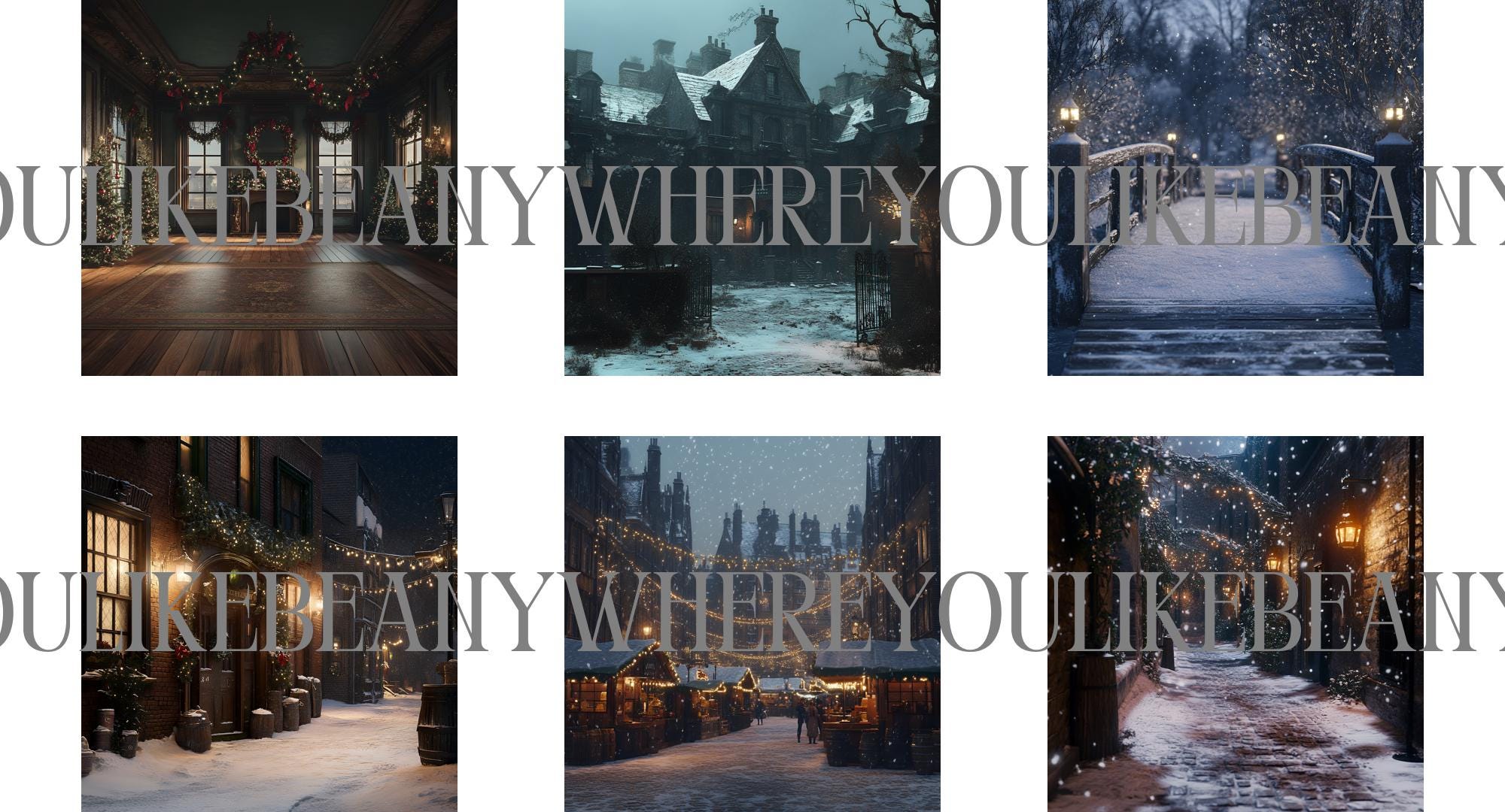 20 A Christmas Carol Backdrops | 1:1 Ratio | Photoshop Overlays ...