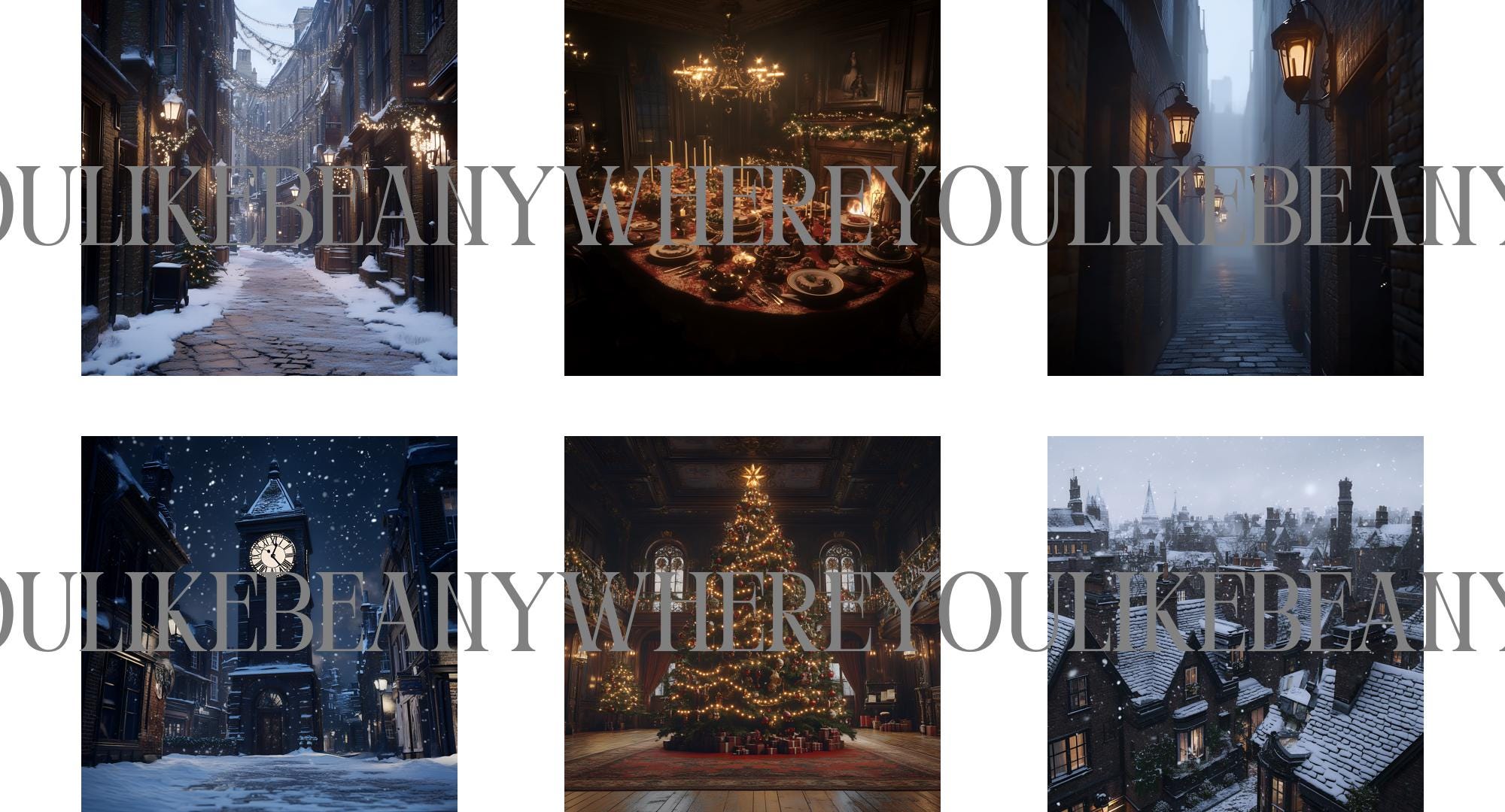 20 A Christmas Carol Backdrops | 1:1 Ratio | Photoshop Overlays ...