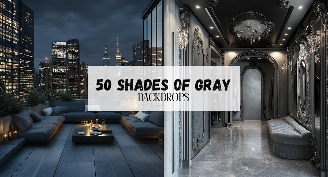 50 Shades of Gray Backdrops: High-resolution Digital Imagery (digital ...