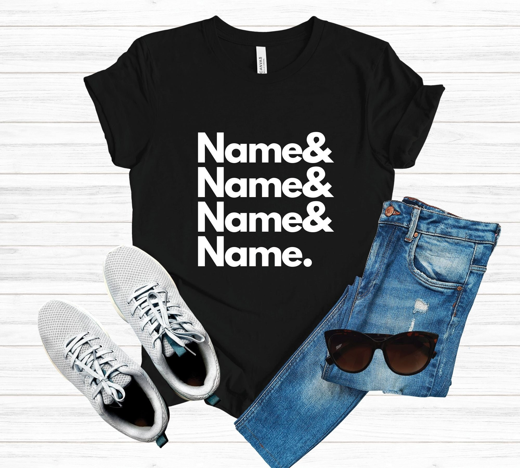 Custom Name List Shirt, Helvetica Font Name List, Funny List Tshirt ...