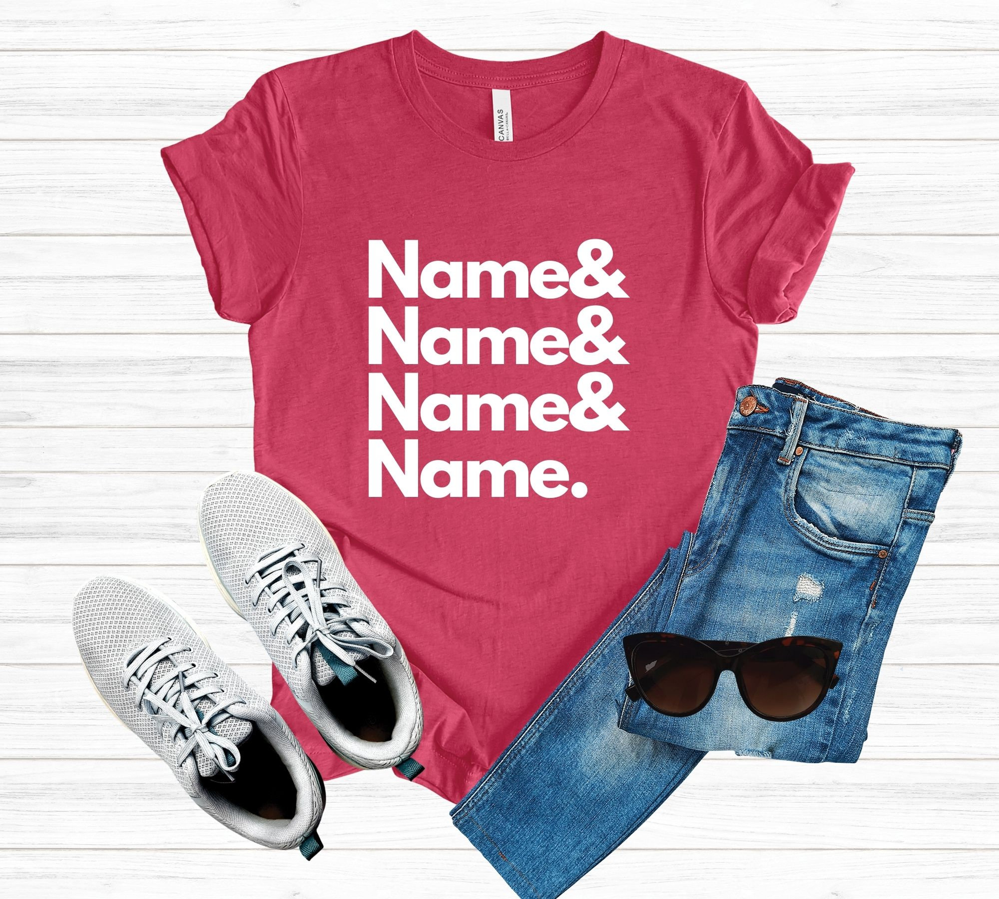 Custom Name List Shirt, Helvetica Font Name List, Funny List Tshirt ...