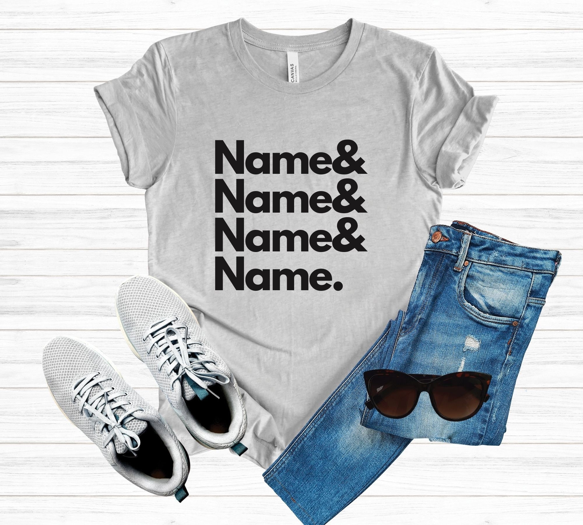 Custom Name List Shirt, Helvetica Font Name List, Funny List Tshirt ...