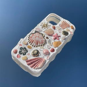 Handcrafted Natural Shell Phone Case | Unique Seashell Design | Custom ...