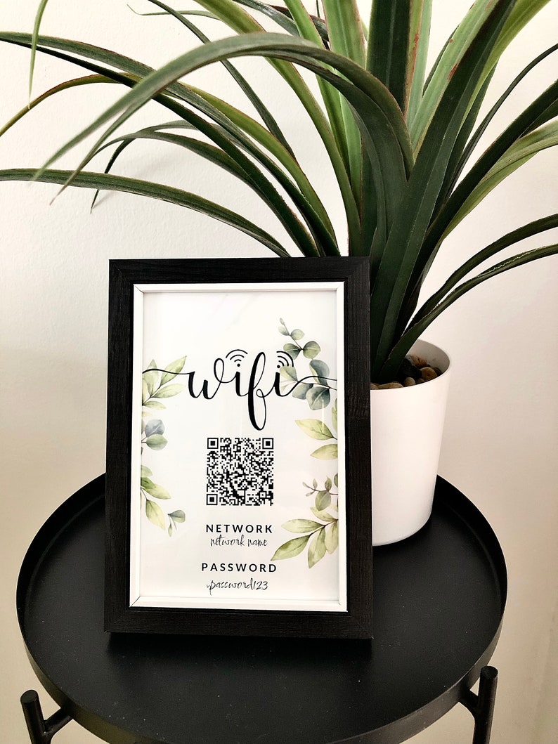 Wifi Sign Prints for Your Home QR Code, Password, Photo - Etsy