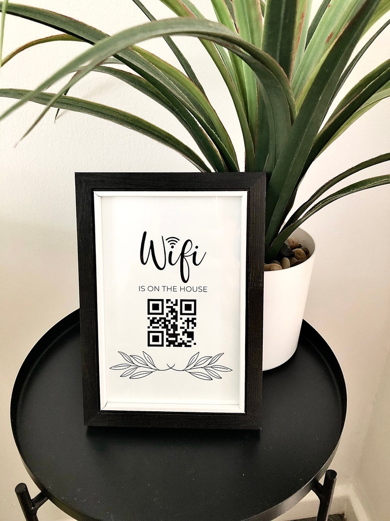 Wifi Sign Prints for Your Home QR Code, Password, Photo - Etsy