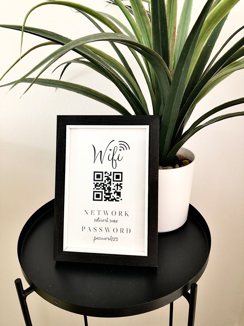 Wifi Sign Prints for Your Home QR Code, Password, Photo - Etsy