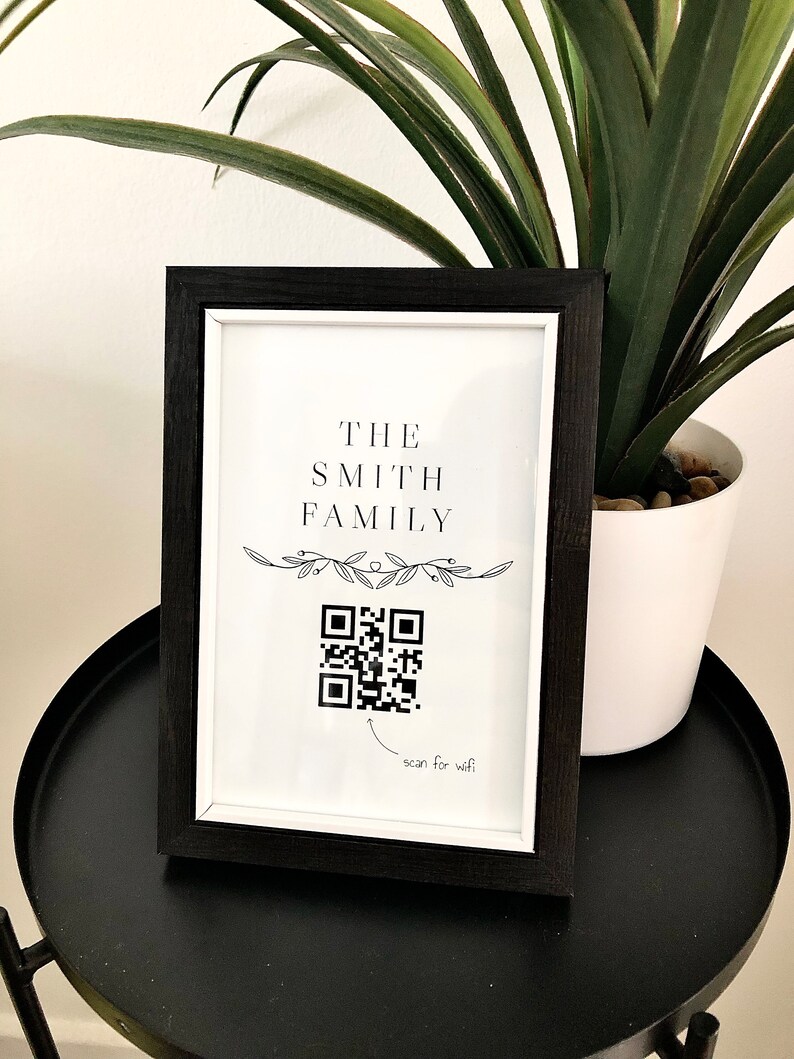 Wifi Sign Prints for Your Home QR Code, Password, Photo - Etsy