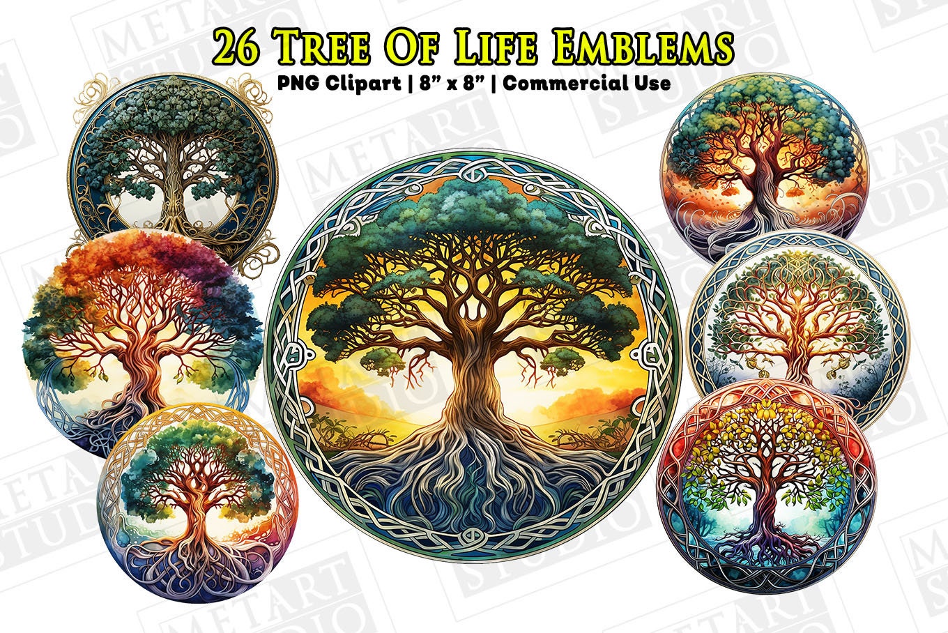 Tree of Life Clipart, Spiritual Symbol PNG, Tree of Life Emblem Clipart ...