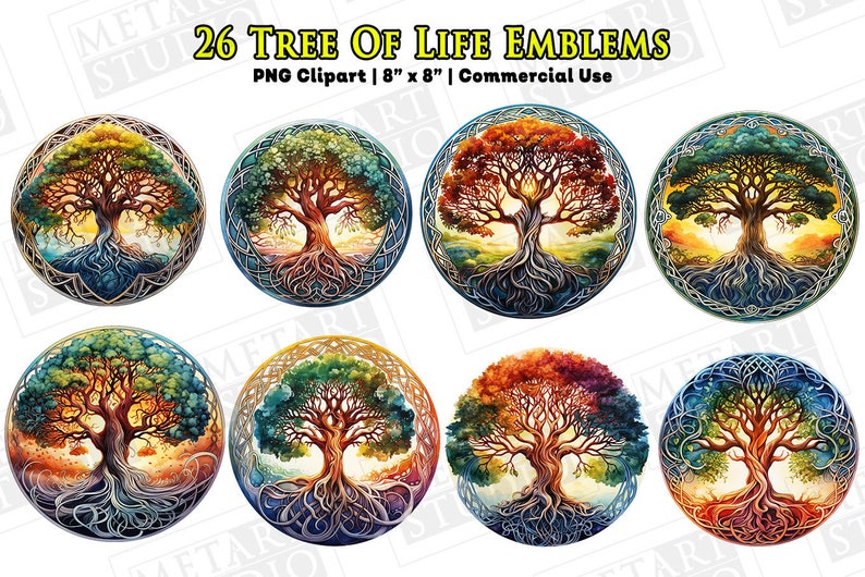 Tree of Life Clipart, Spiritual Symbol PNG, Tree of Life Emblem Clipart ...
