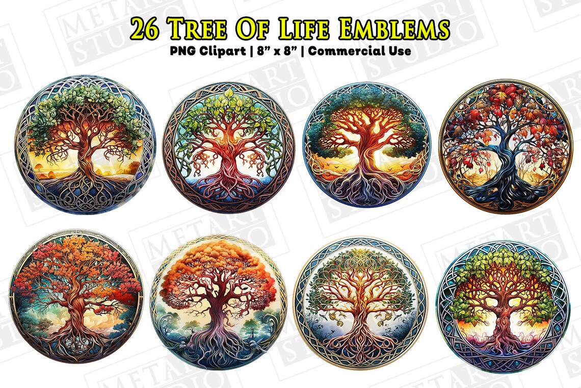 Tree of Life Clipart, Spiritual Symbol PNG, Tree of Life Emblem Clipart ...