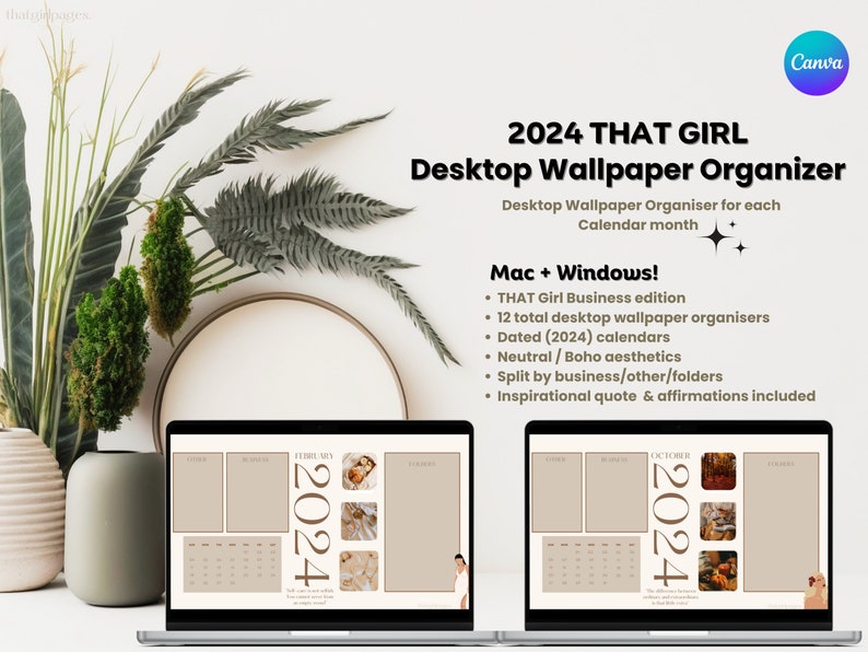 2023 2024 All in One Desktop Wallpaper Organizers Desktop - Etsy Australia