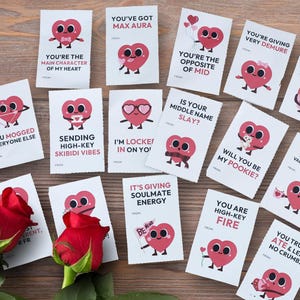 Funny Gen Z Valentine Cards, Cute Printable Valentines for Classroom ...