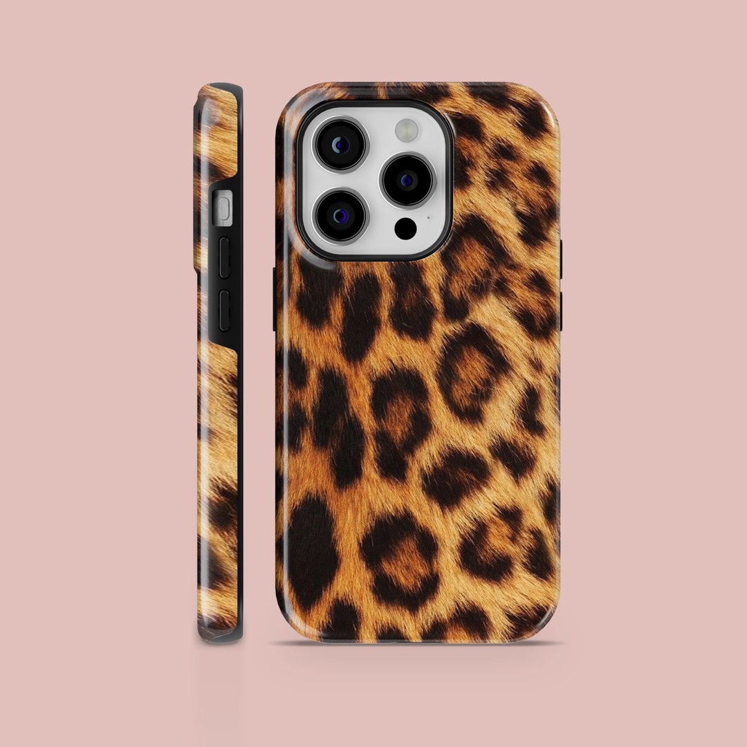 Leopard Print Phone Case Trendy Fashion Upscale Cover for iPhone 16 15 ...
