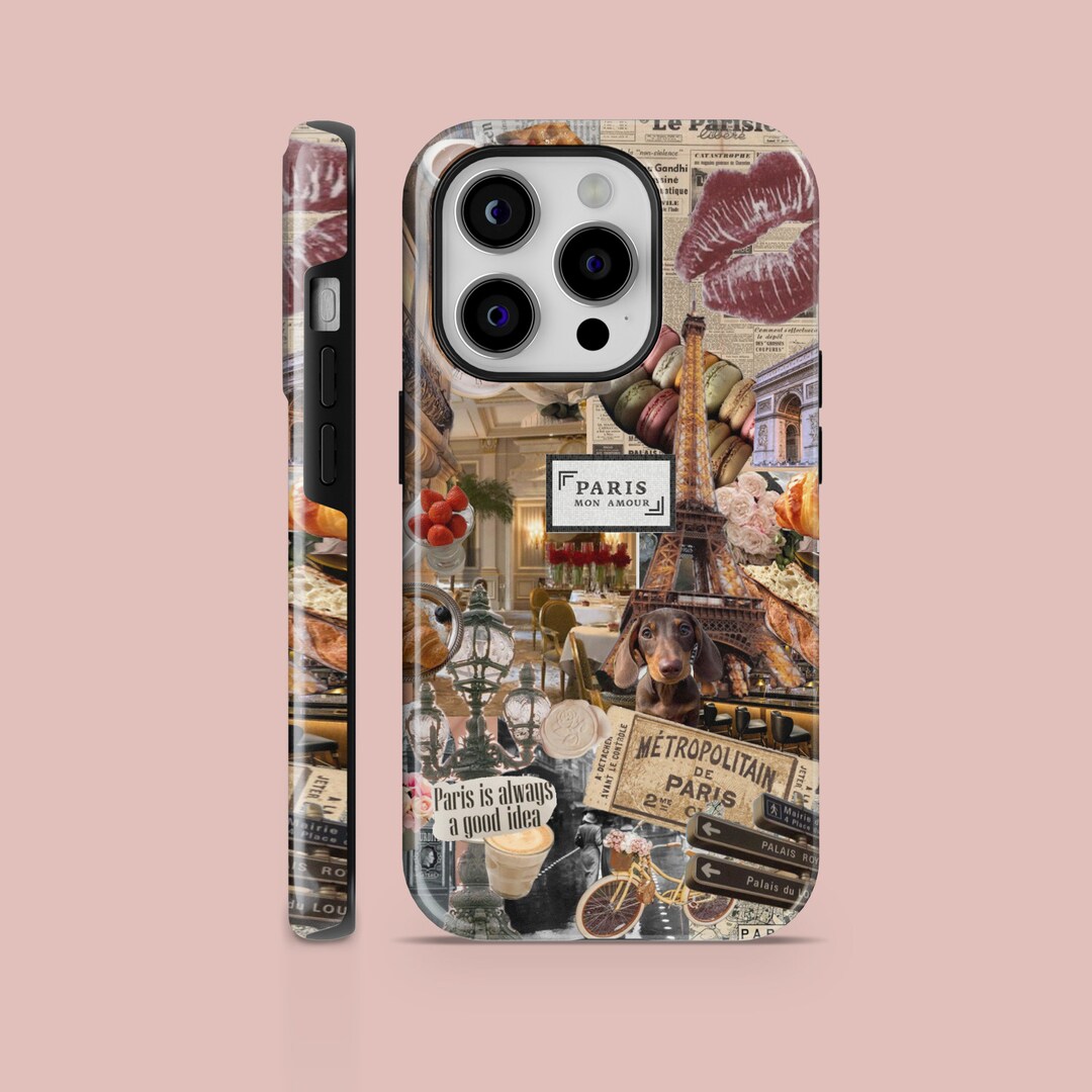 Parisian Collage Phone Case French, Paris, Vintage Cover for iPhone 17 ...