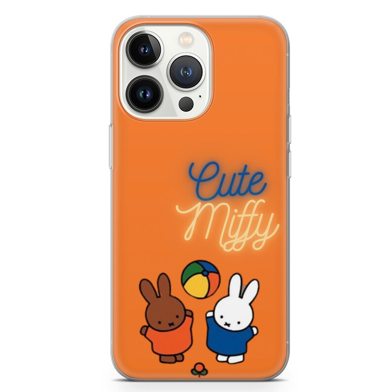Miffy Phone Case Cute Miffy Cover for iPhone 16, 15, 14, 13, 12, 11 ...