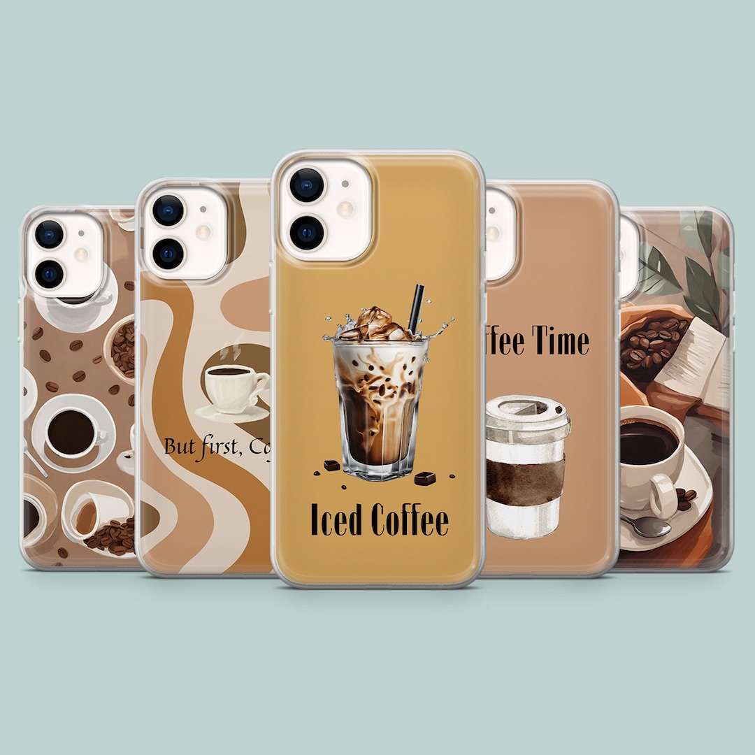 Coffee Phone Case Coffee Beans Cover for iPhone 17, 16, 15, 14, 13, 12 ...