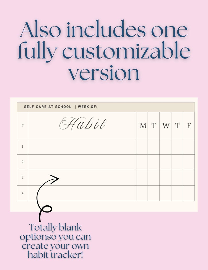 Teacher Habit Tracker Planner and Customizable Canva Template - Etsy