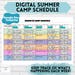 Kids Summer Schedule Template, Editable Kids Routine Chart, Fillable ...